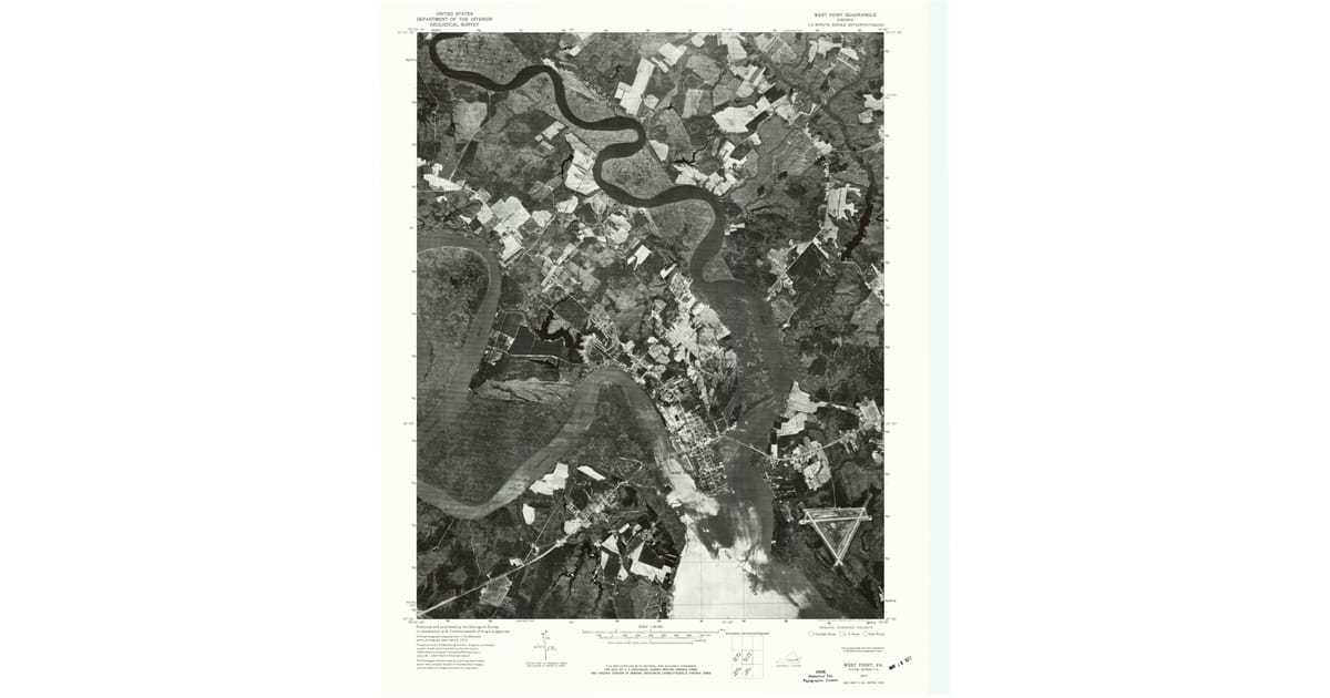 1973 Map of West Point, VA — High-Res | Pastmaps