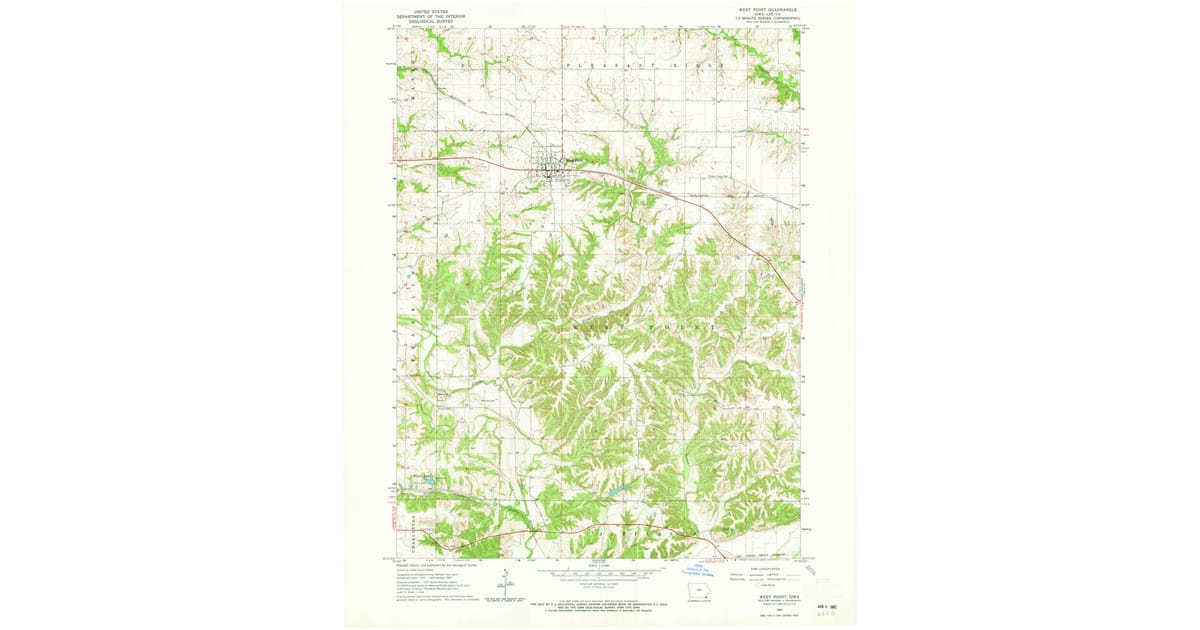1964 Map of West Point, IA — High-Res | Pastmaps