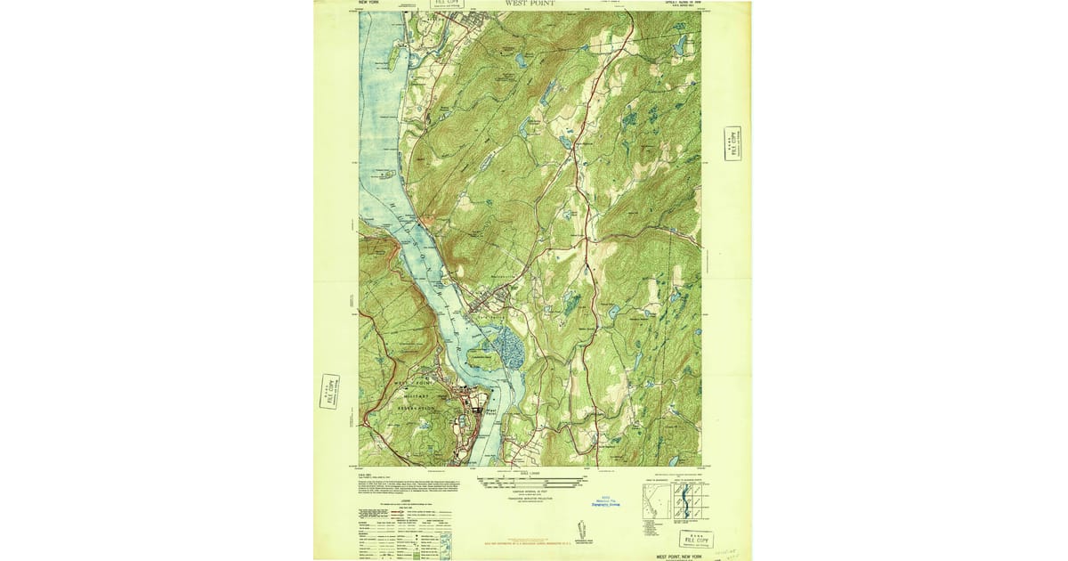 1947 Map of West Point, NY — High-Res | Pastmaps