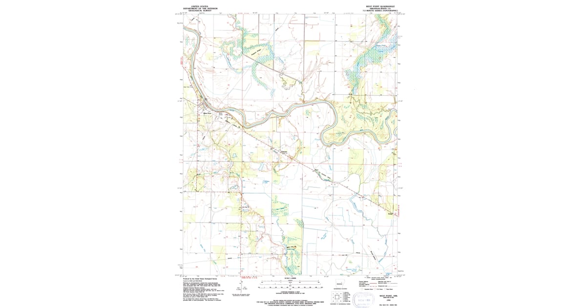 1994 Map of West Point, AR — High-Res | Pastmaps