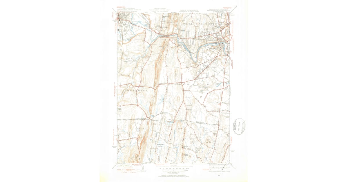 1944 Map of West Springfield, Hampden County, MA — High-Res | Pastmaps