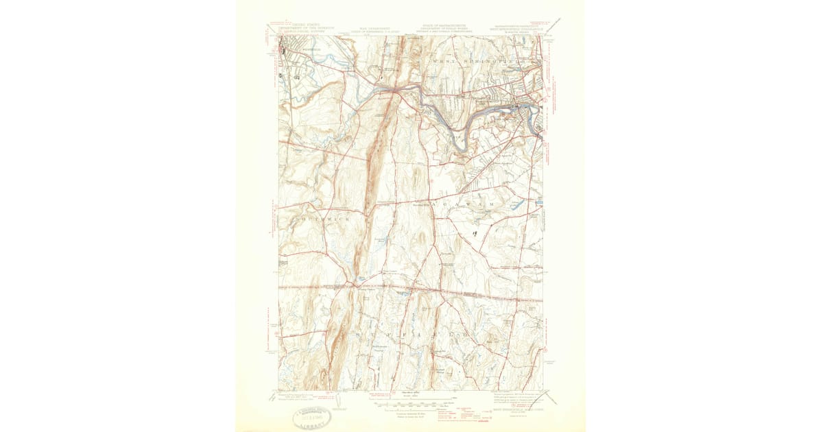 1945 Map of West Springfield, Hampden County, MA — High-Res | Pastmaps