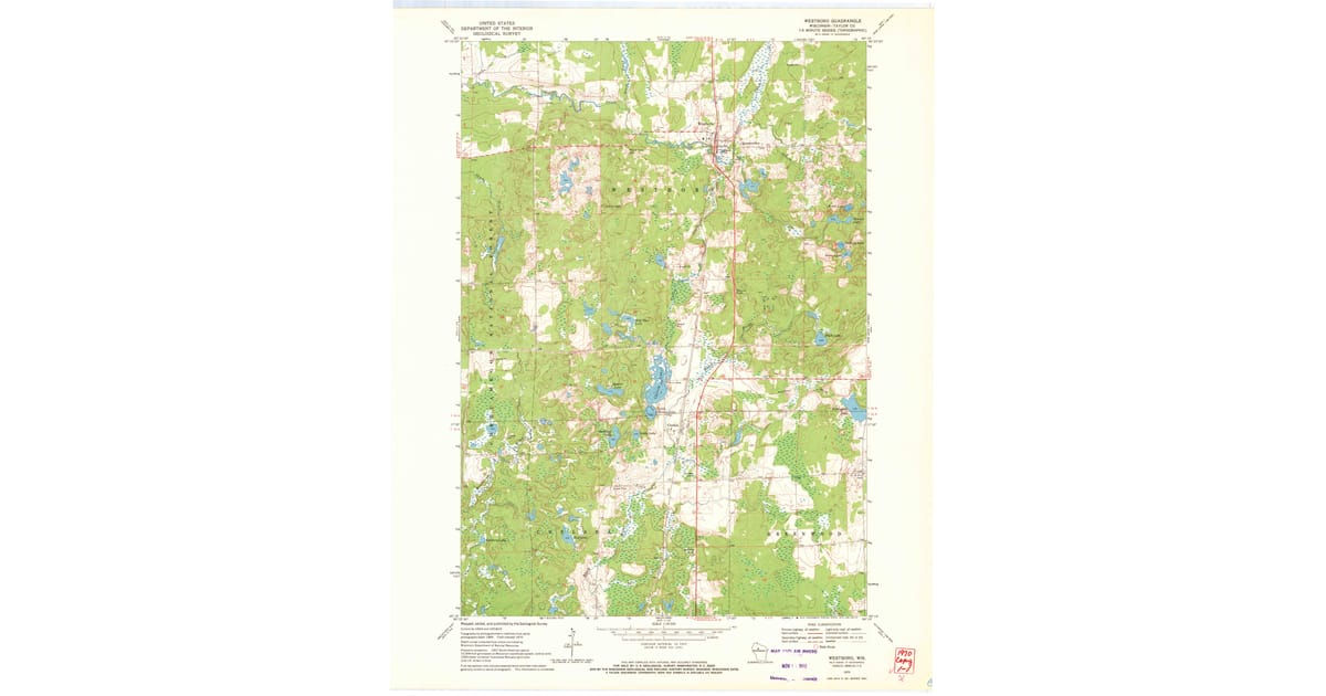 1970s Maps of Taylor County, WI | Pastmaps