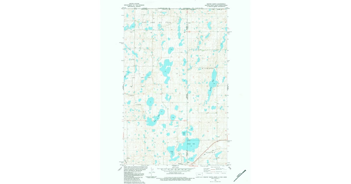 1983 Map of Westby North, Sheridan County, MT — High-Res | Pastmaps