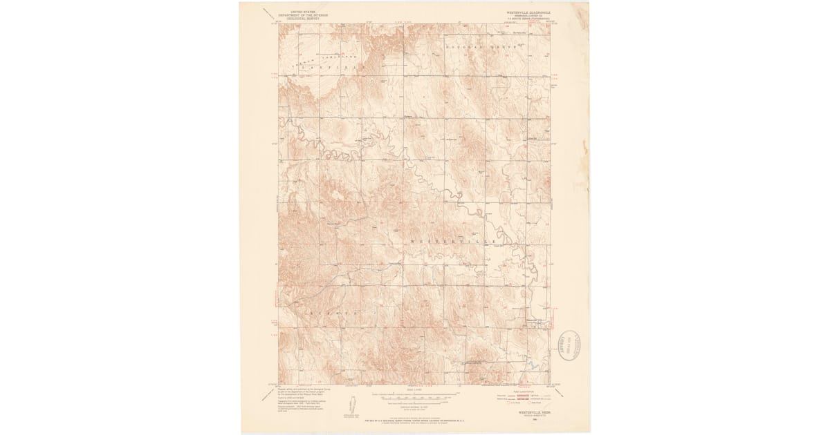 1951 Map of Westerville, NE — High-Res | Pastmaps