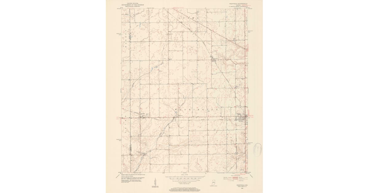 1953 Map of Westfield, IN — High-Res | Pastmaps