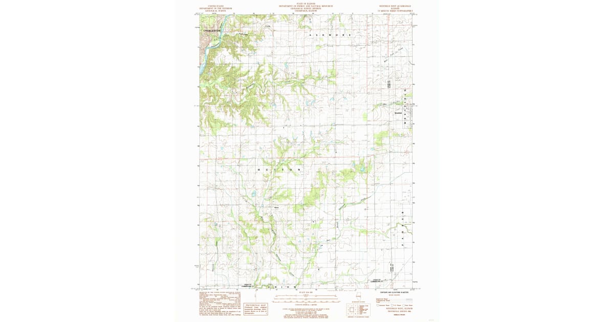 1984 Map of Westfield West, Coles County, IL — High-Res | Pastmaps