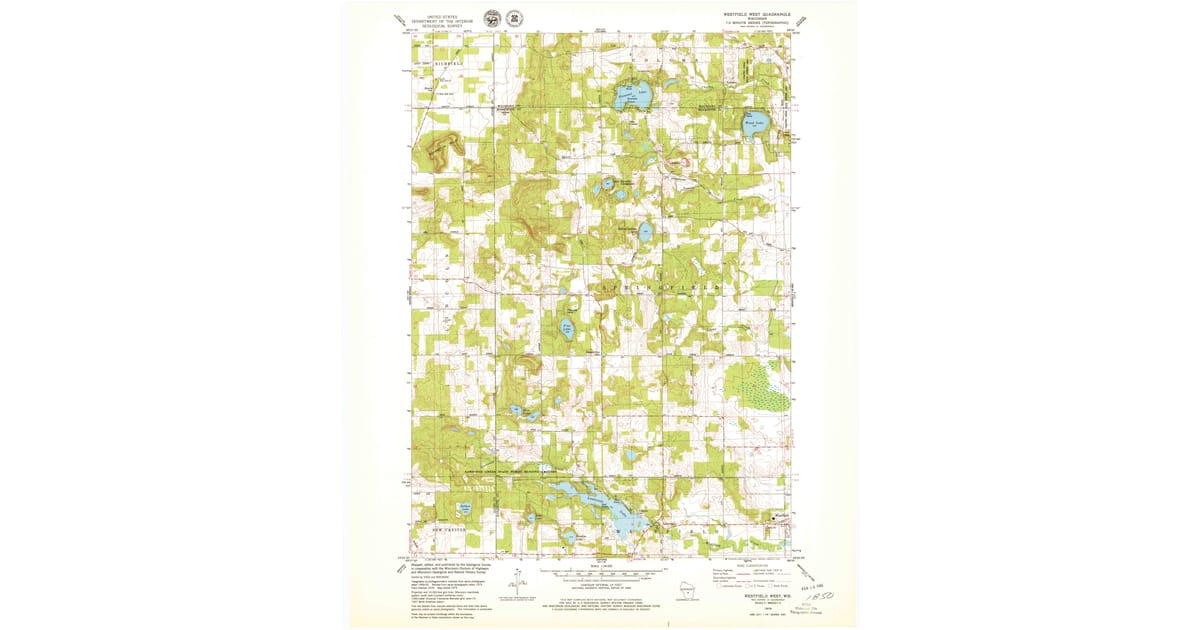 1979 Map of Westfield West, Marquette County, WI — High-Res | Pastmaps