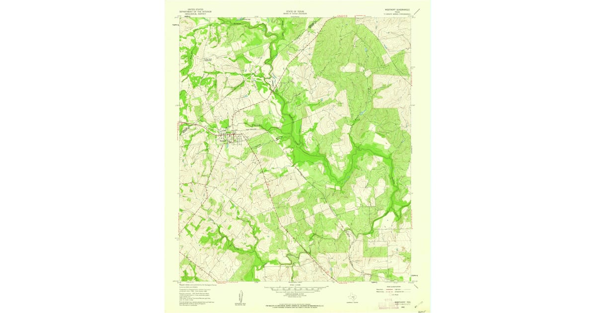 1960 Map of Westhoff, DeWitt County, TX — High-Res | Pastmaps