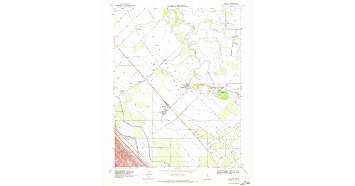 1969 Map of Westley, CA — High-Res | Pastmaps