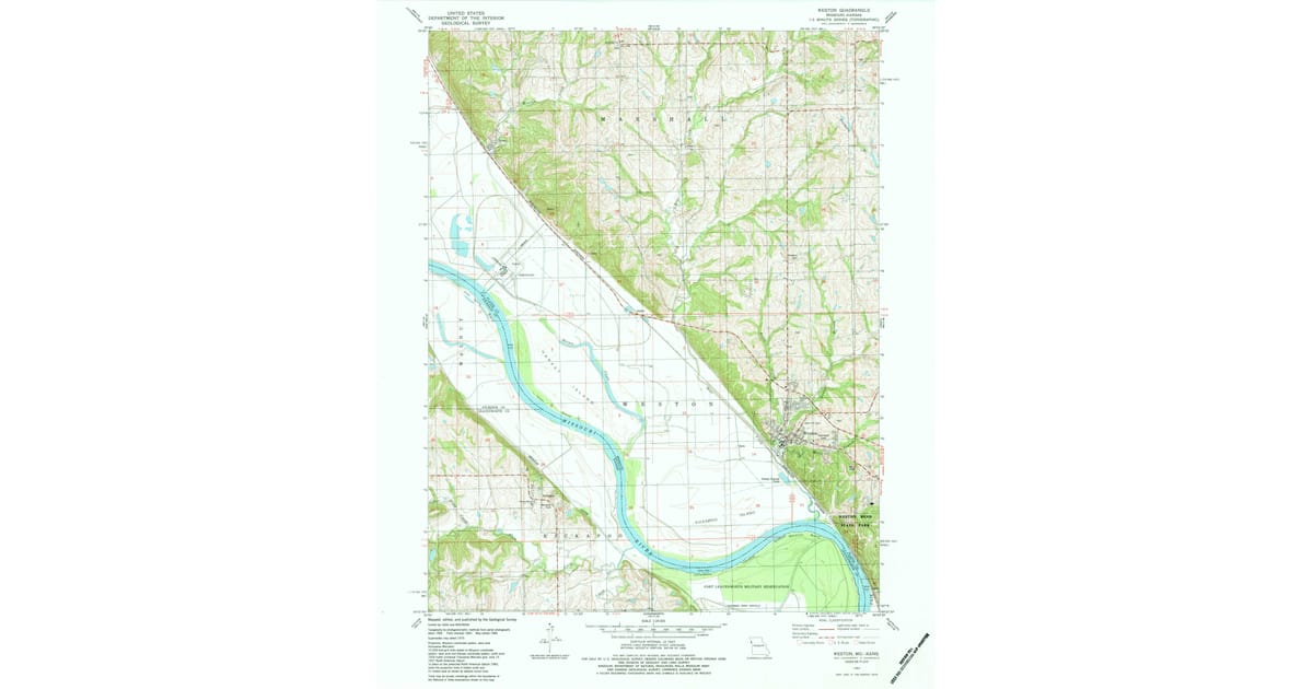 1984 Map of Weston, MO — High-Res | Pastmaps
