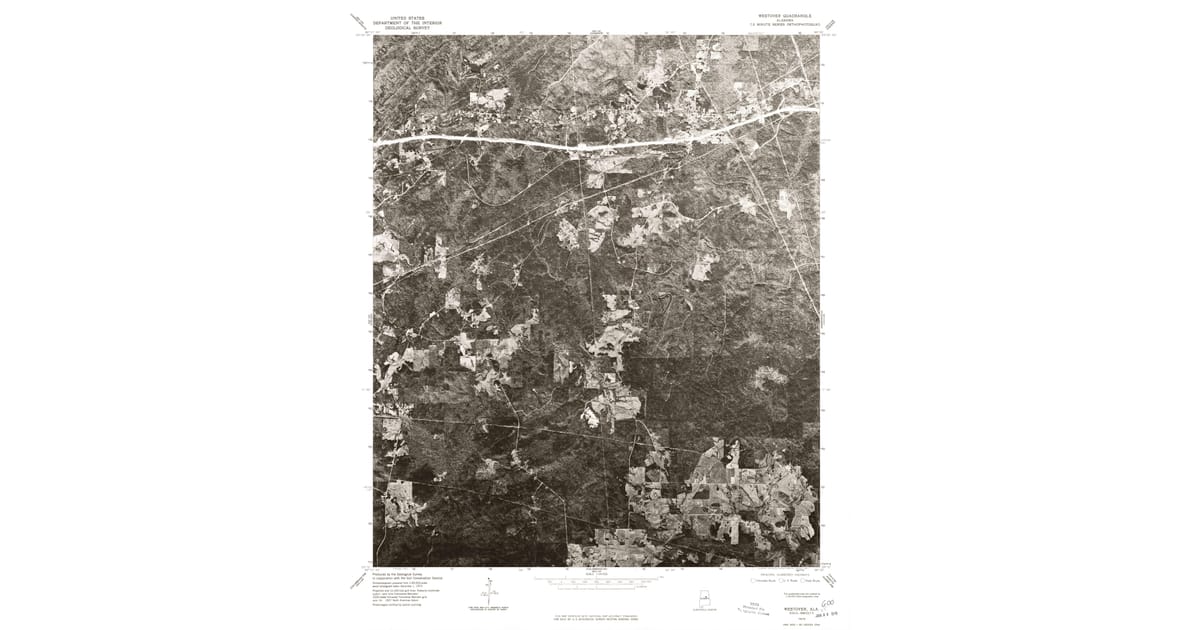 1975 Map of Westover, AL — High-Res | Pastmaps