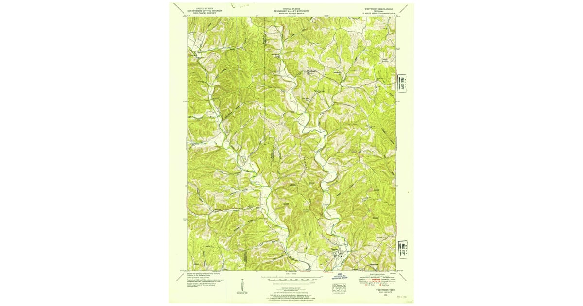 1950 Map of Westpoint, TN — High-Res | Pastmaps