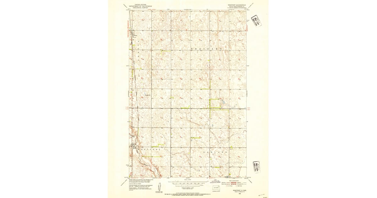 1952 Map of Westport, SD — High-Res | Pastmaps