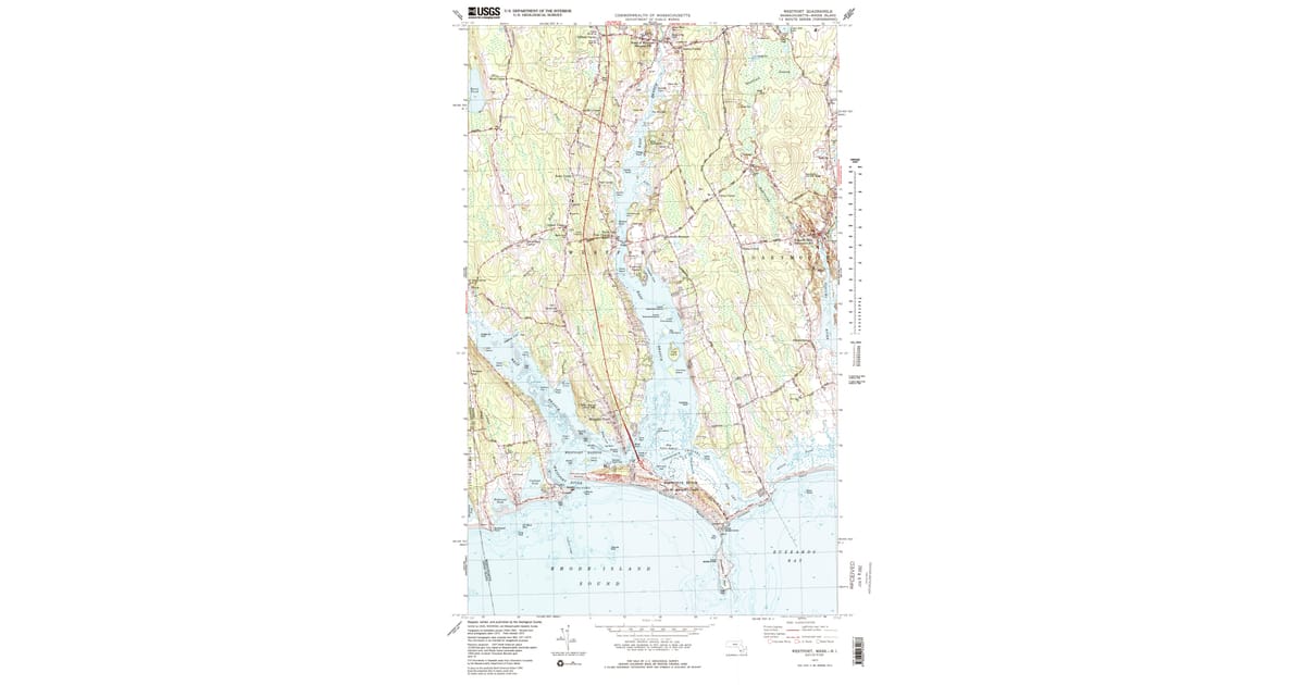 1977 Map of Westport, Massachusetts — High-Res, 1989 Print #2 | Pastmaps