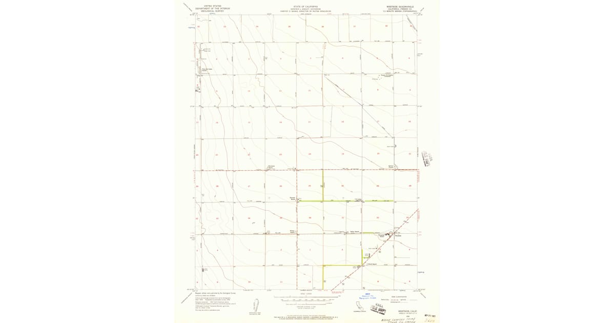 1956 Map of Westside, CA — High-Res | Pastmaps