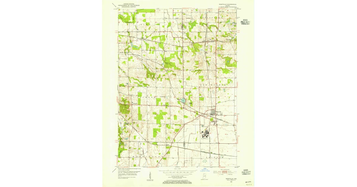 1953 Map of Westville, IN — High-Res | Pastmaps