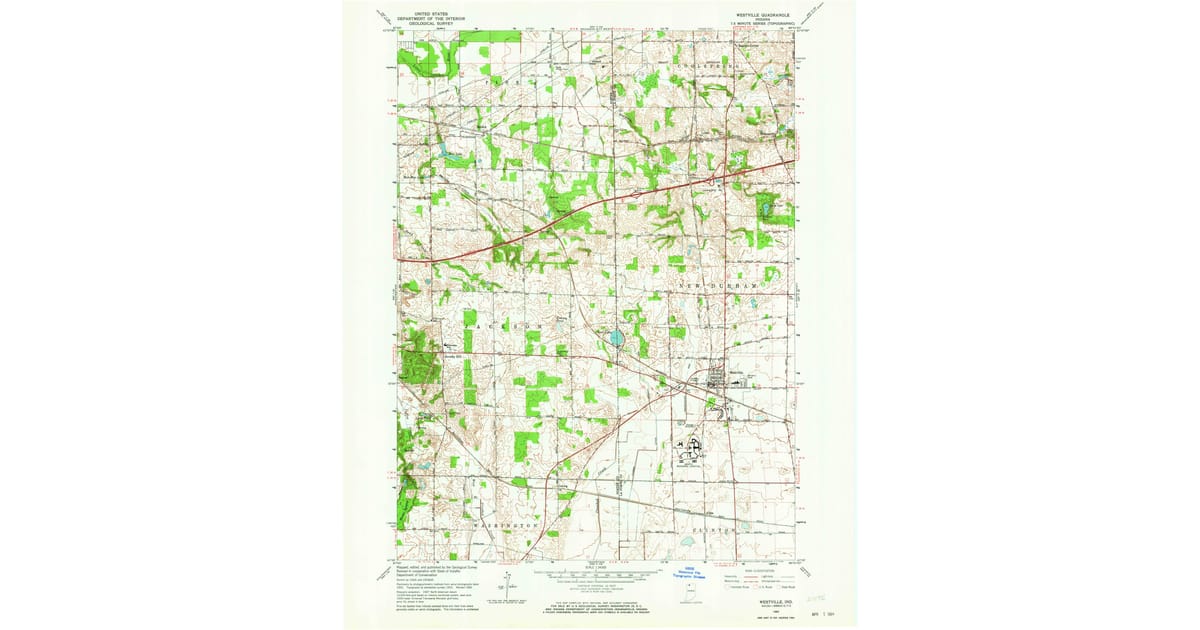 1962 Map of Westville, IN — High-Res | Pastmaps