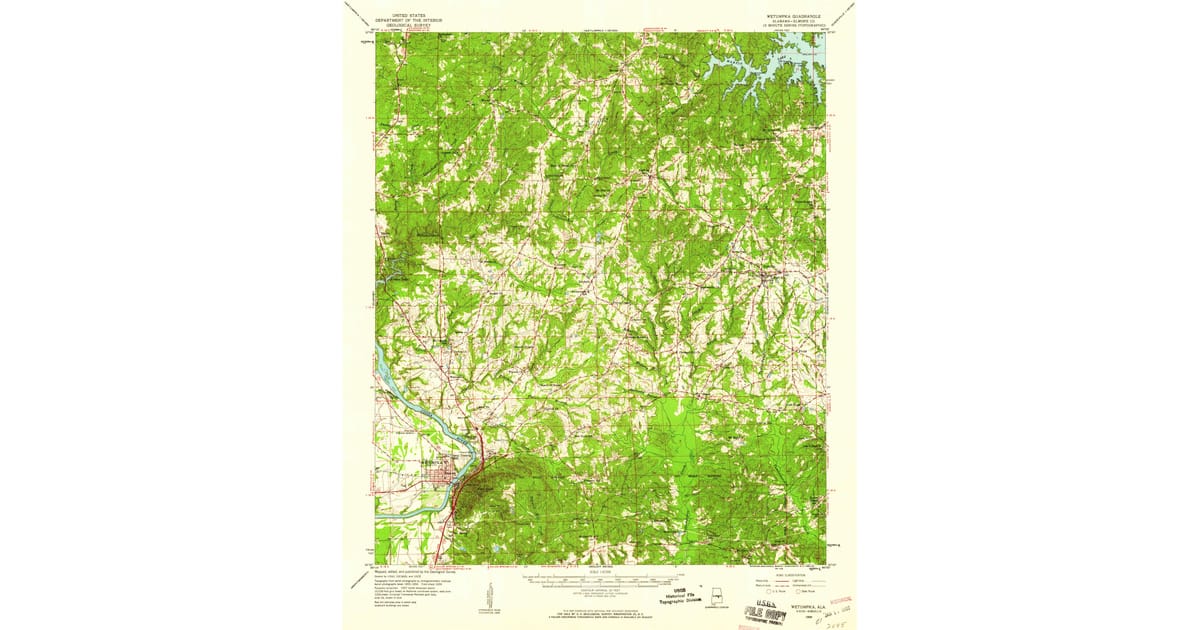 1959 Map of Wetumpka, AL — High-Res | Pastmaps