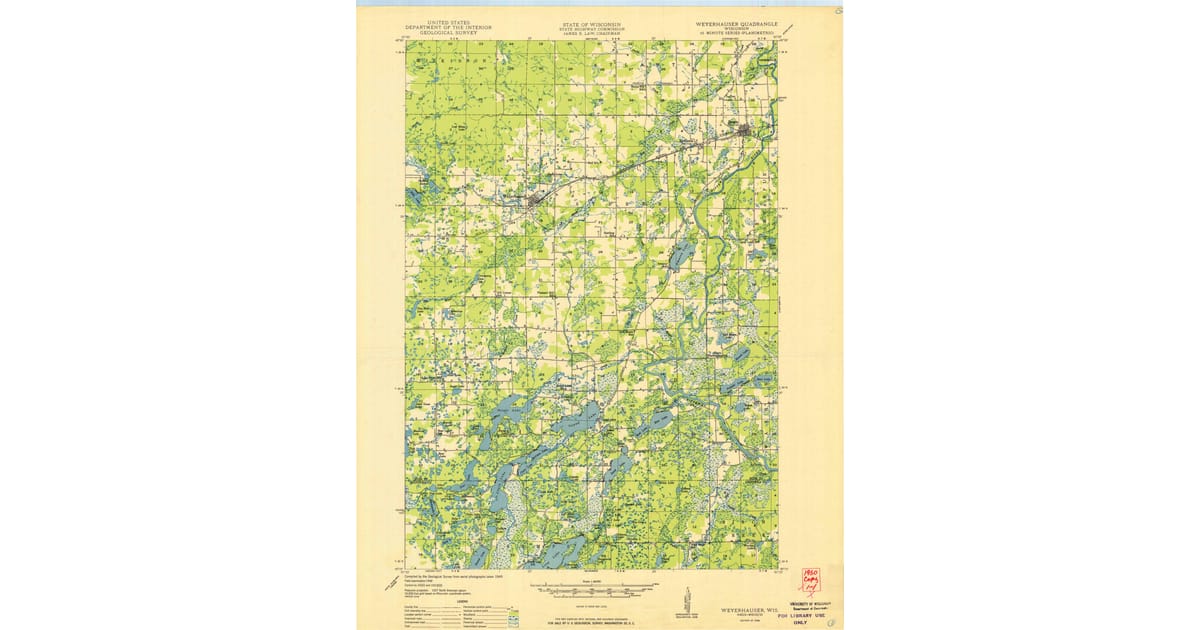1950s Maps of Rusk County, WI | Pastmaps