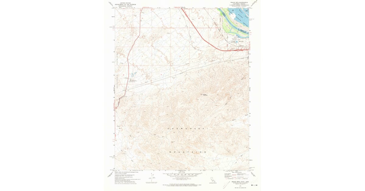 1971 Map of Whale Mtn, San Bernardino County, CA — High-Res | Pastmaps