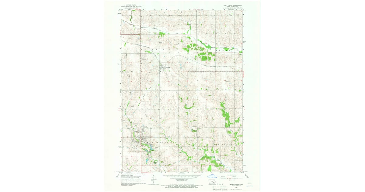 1965 Map of What Cheer, IA — High-Res | Pastmaps