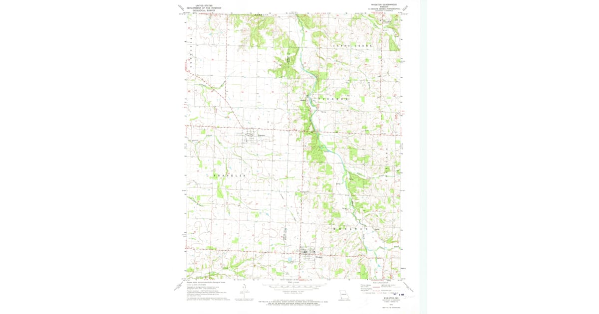 1972 Map of Wheaton, MO — High-Res | Pastmaps