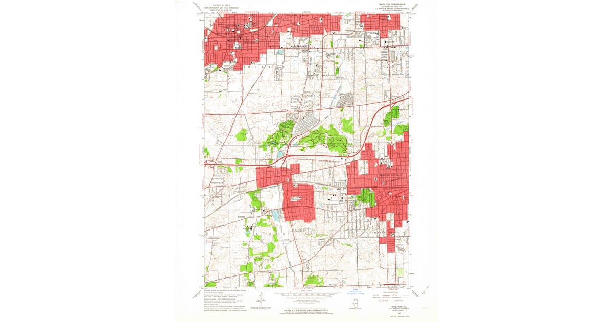 1962 Map of Wheaton, IL — High-Res | Pastmaps