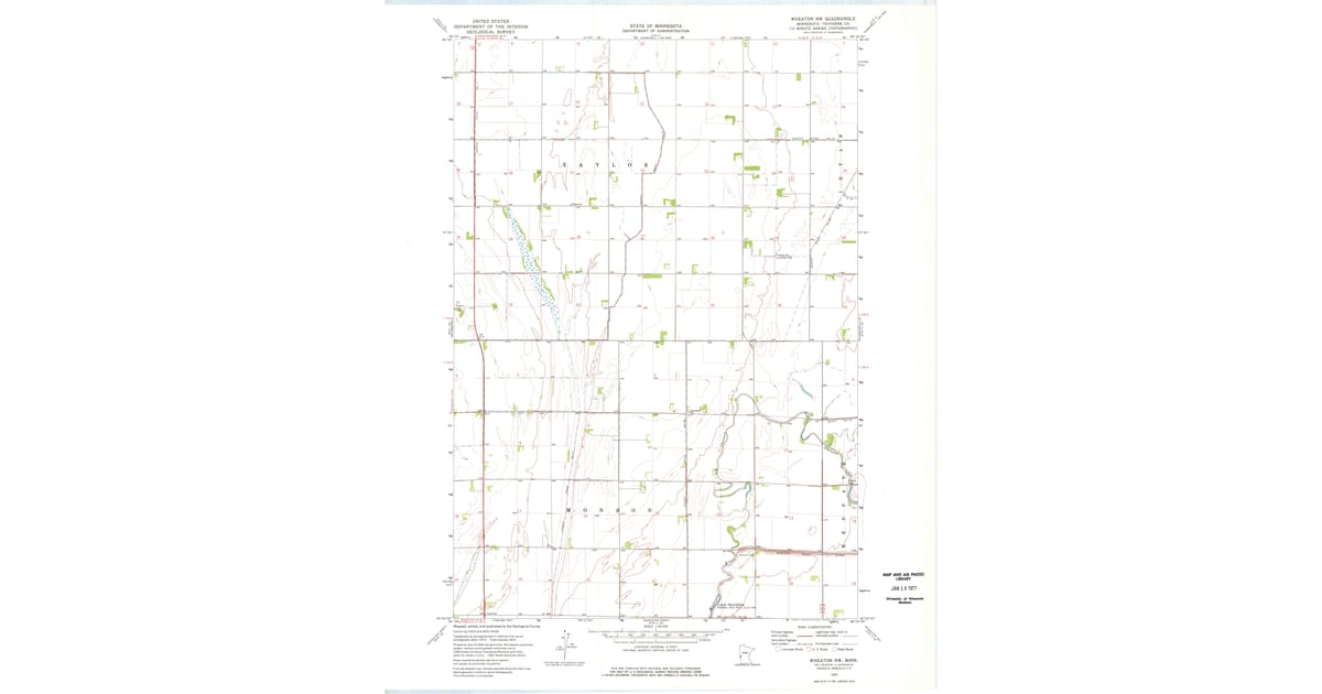 1974 Map of Wheaton NW, Traverse County, MN — High-Res | Pastmaps