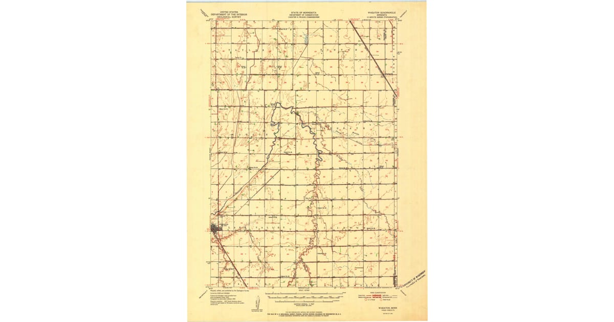 1951 Map of Wheaton, MN — High-Res | Pastmaps