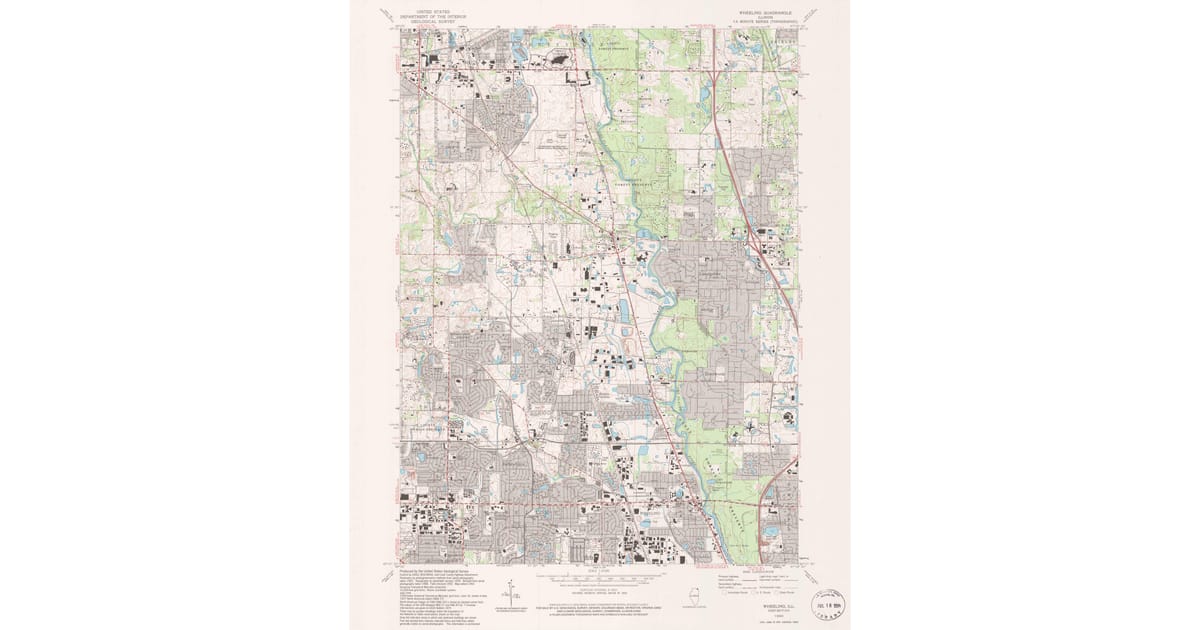 1993 Map of Wheeling, IL — High-Res | Pastmaps