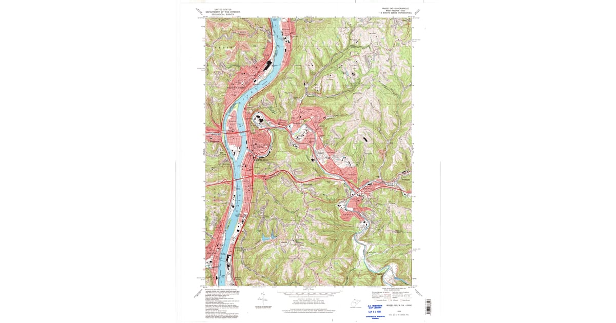 1990s Maps of Wheeling, WV | Pastmaps