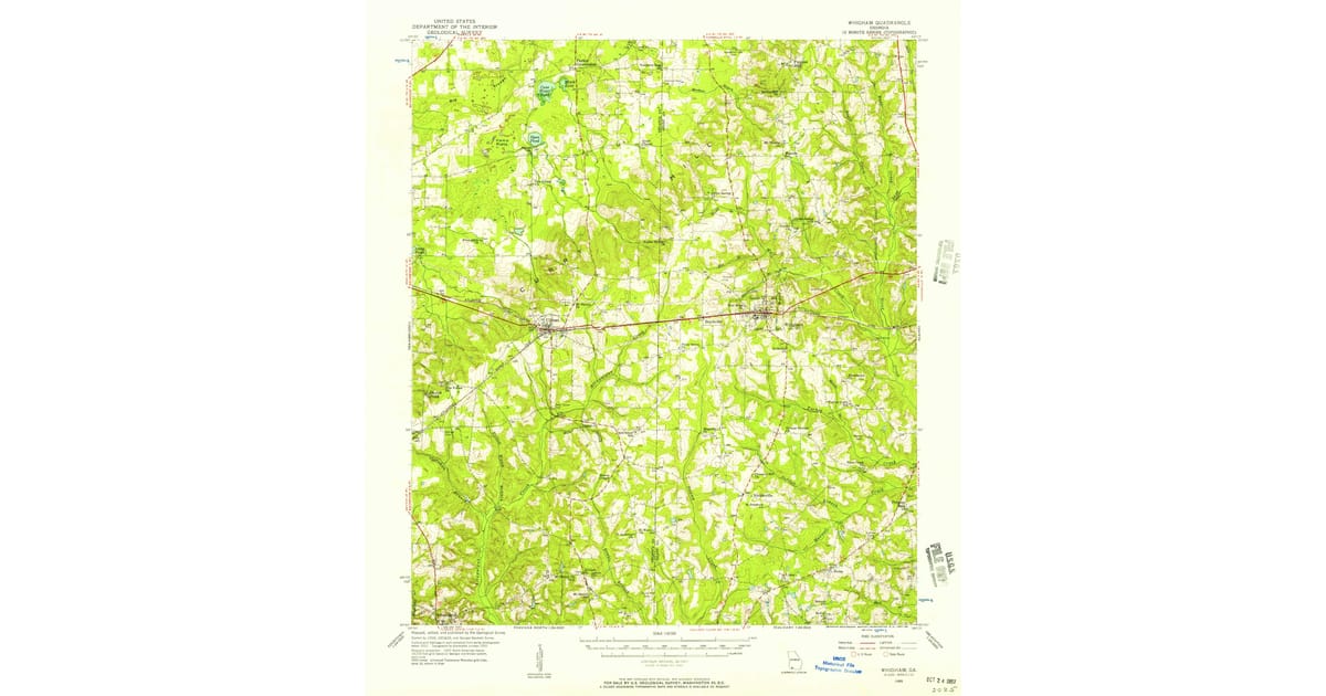 1955 Map of Whigham, GA — High-Res | Pastmaps