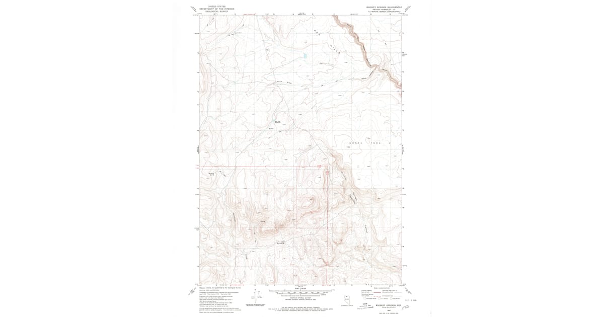 1980 Map of Whiskey Springs, Humboldt County, NV — High-Res | Pastmaps