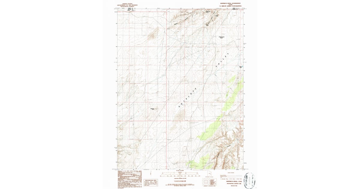 1986 Map of Whitbeck Knoll, Wayne County, UT — High-Res | Pastmaps