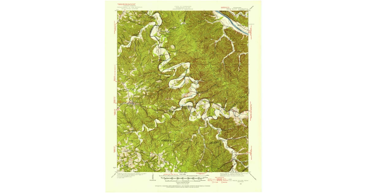 1930 Map of White Bluff, TN — High-Res | Pastmaps