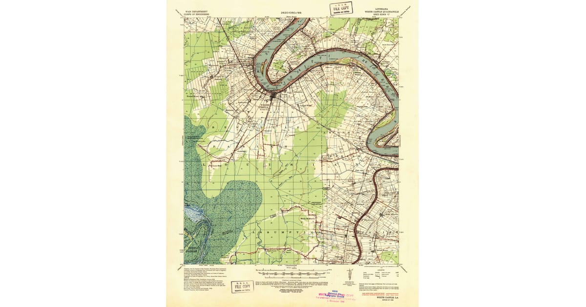 1930s Maps of White Castle, LA | Pastmaps