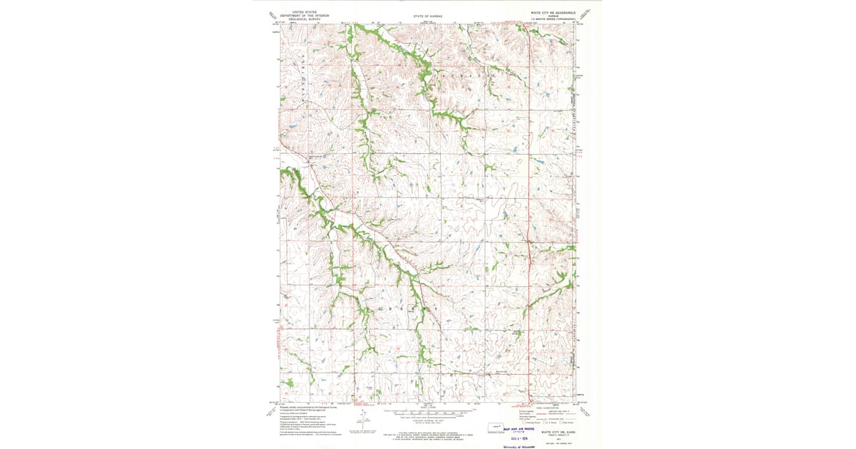 1971 Map of White City NE, Geary County, KS — High-Res | Pastmaps