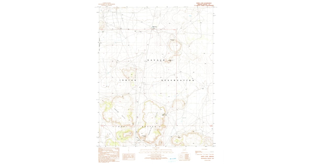 1990s Maps of White Cone, Fort Defiance Agency | Pastmaps