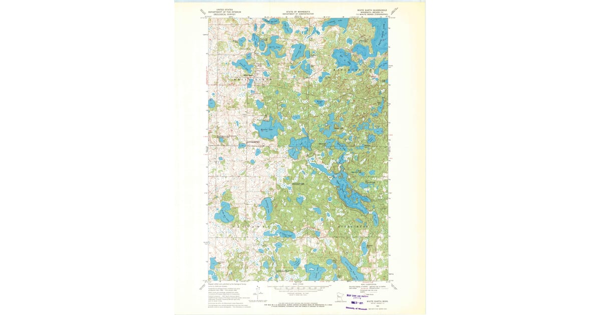 1969 Map of White Earth, MN — High-Res | Pastmaps