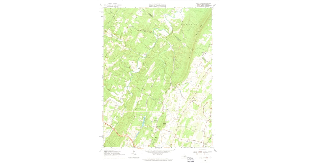 1965 Map of White Hall, Frederick County, VA — High-Res | Pastmaps
