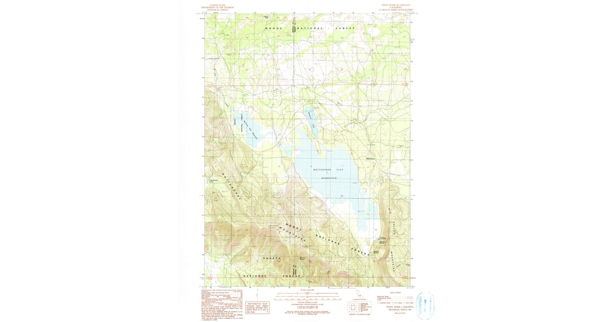 1990 Map of White Horse, Modoc County, CA — High-Res | Pastmaps