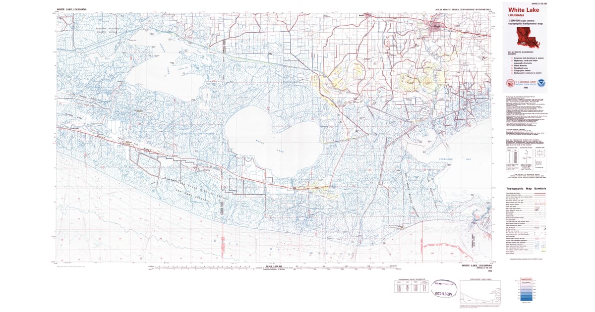 1983 Map of White Lake, Vermilion Parish, LA — High-Res | Pastmaps