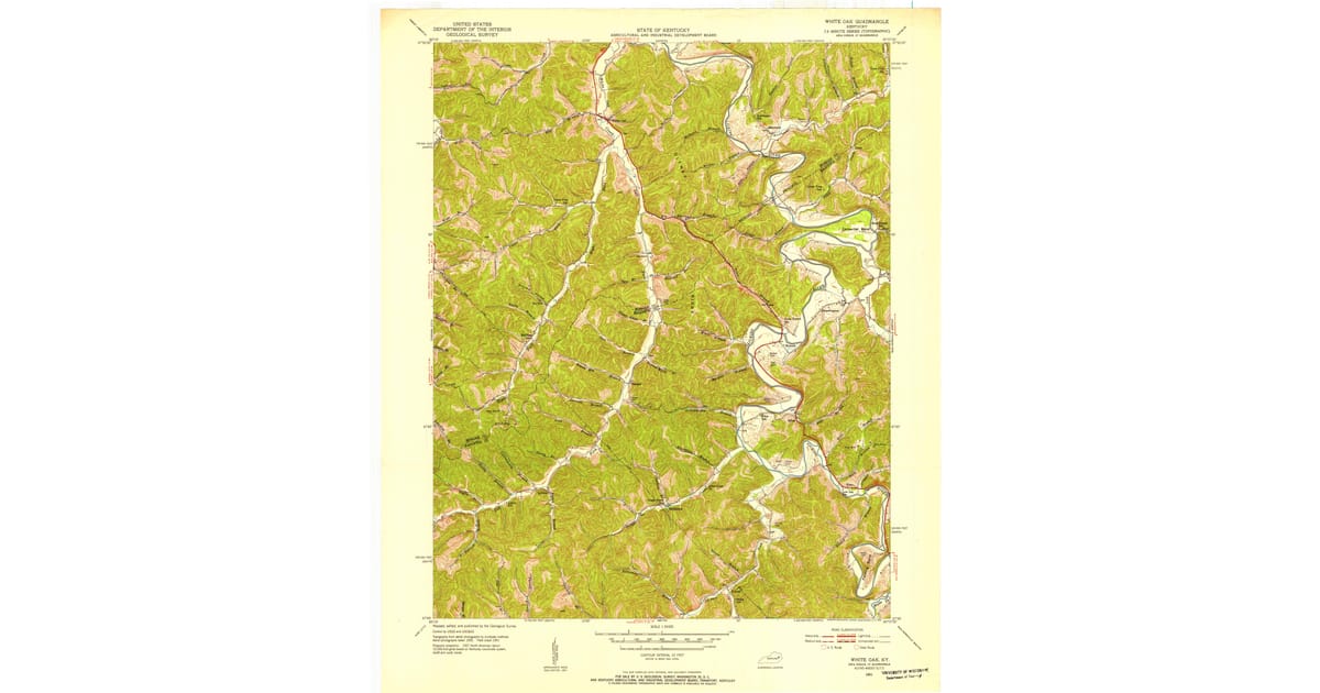1951 Map of White Oak, Magoffin County, KY — High-Res | Pastmaps