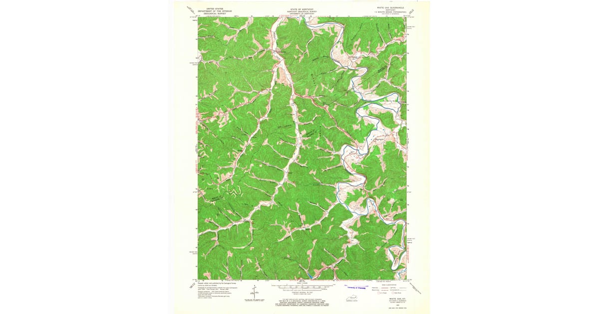 1965 Map of White Oak, Magoffin County, KY — High-Res | Pastmaps