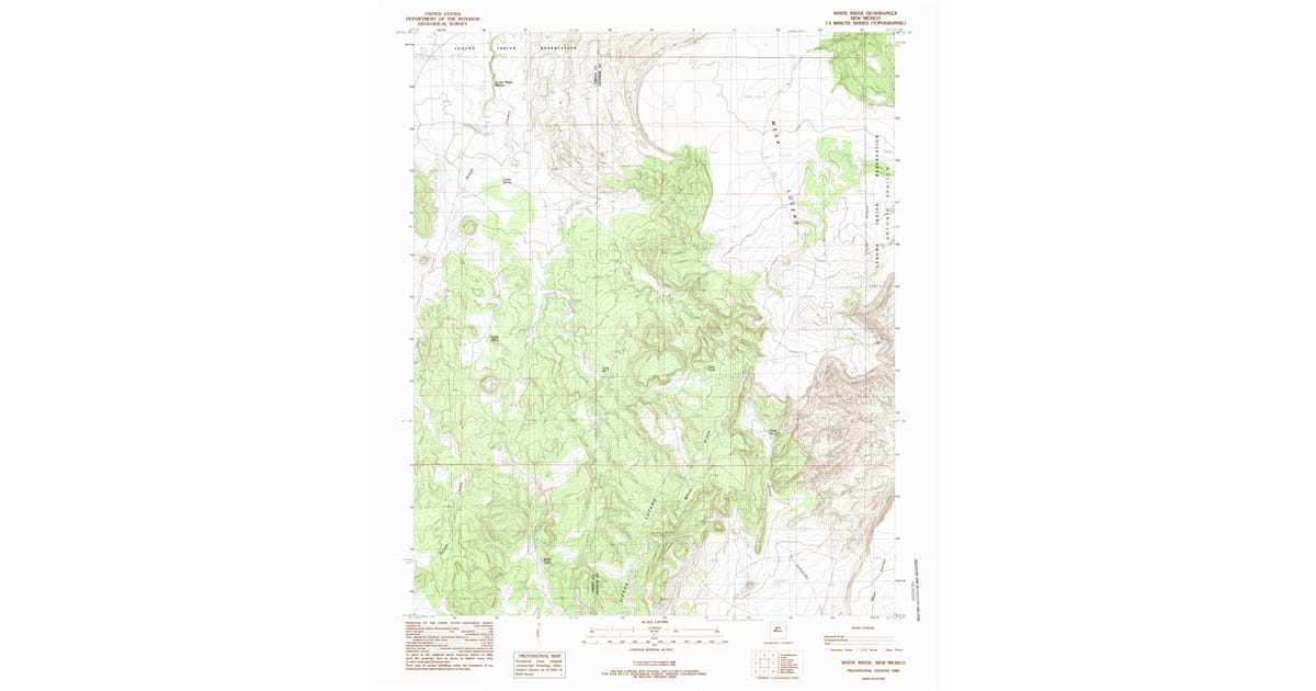 1985 Map of White Ridge, Valencia County, NM — High-Res | Pastmaps