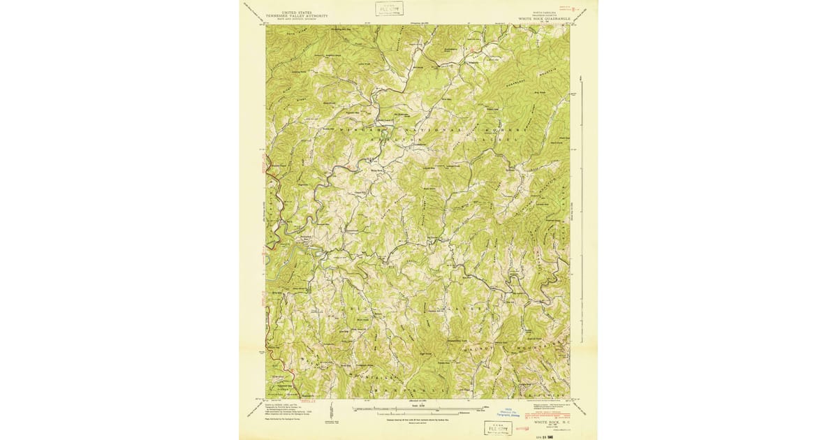 1940s Maps of White Rock, NC | Pastmaps
