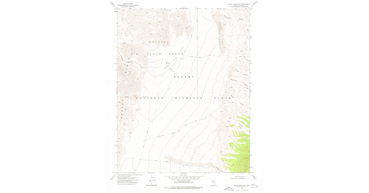 1973 Map of White Sage Flat, Clark County, NV — High-Res | Pastmaps