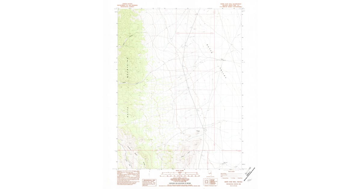 1982 Map of White Sage Well, White Pine County, NV — High-Res | Pastmaps