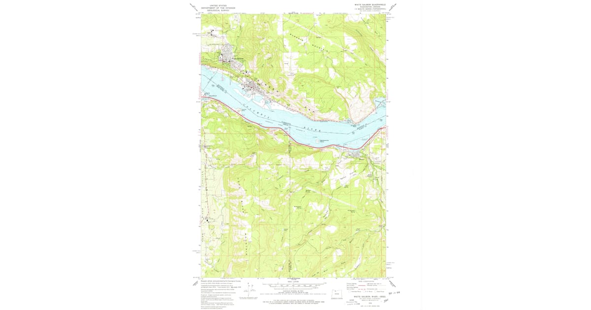 1978 Map of White Salmon, WA — High-Res | Pastmaps